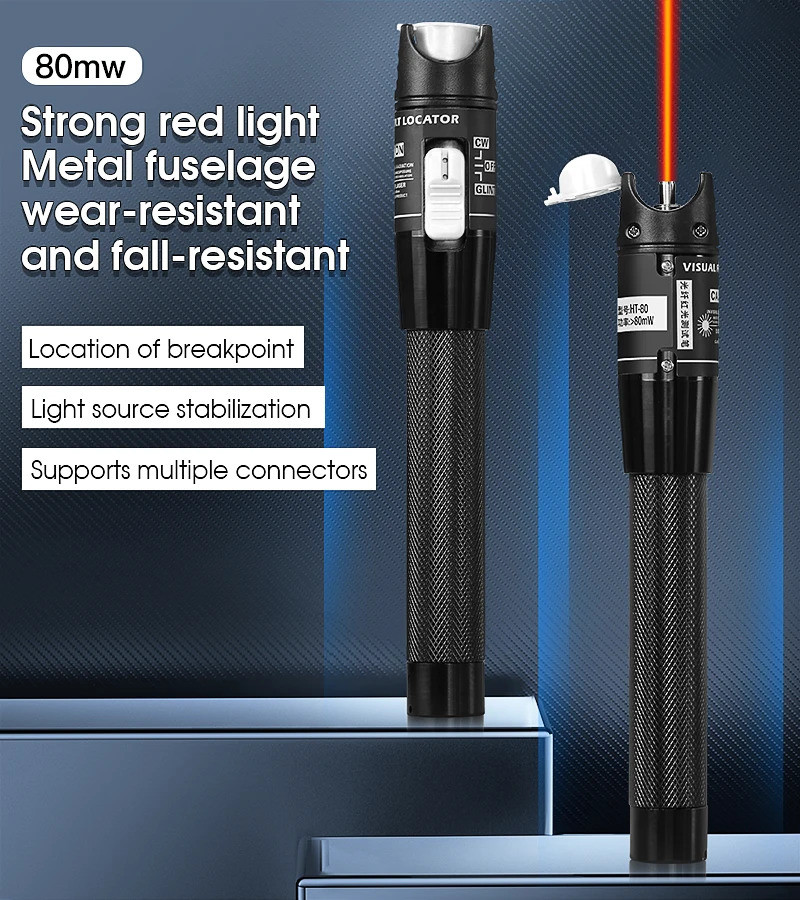 80MW visual fault locator Fiber optic red light pen Red light source ...