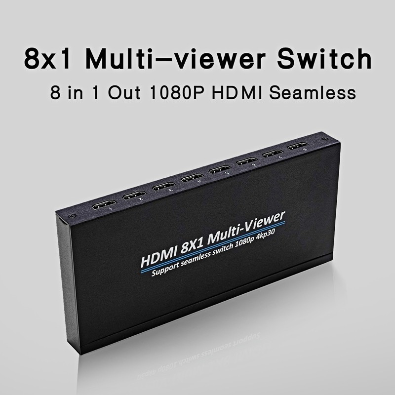 4K 8x1 HDMI Multi-viewer 8 in 1 Out 4 6 8 Quad Screen HDMI Multiviewer ...