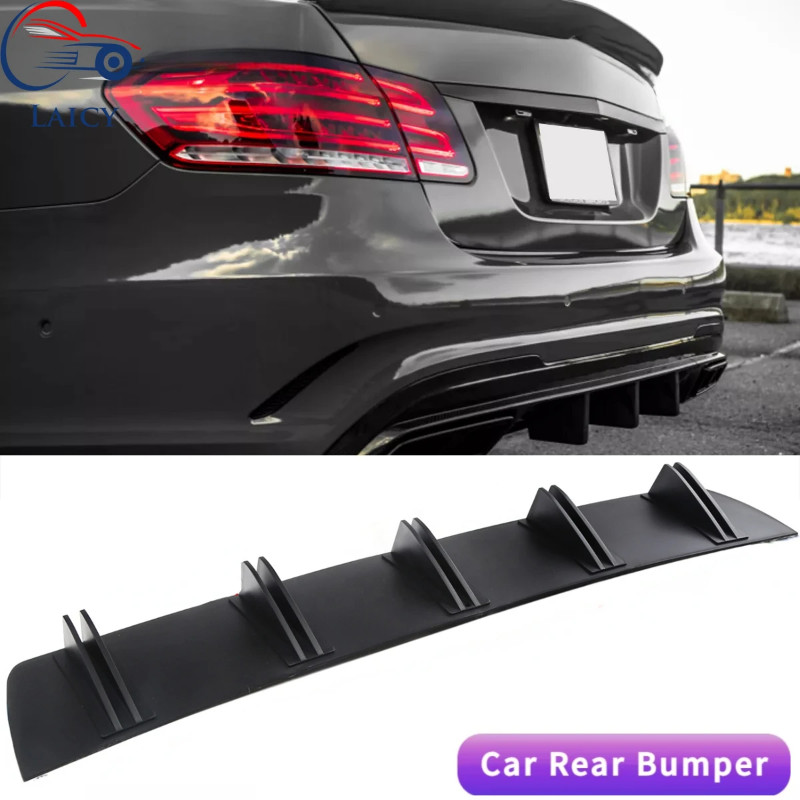 LAICY For Benz W212 AMG E63 Car Rear Diffuser Shark Fins Bumper ...