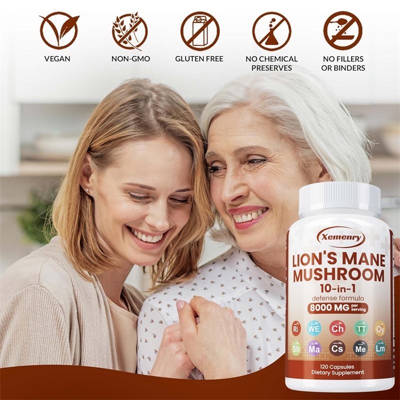 10-in-1 Defense Formula—Contains turkey tail grass, lion's mane ...