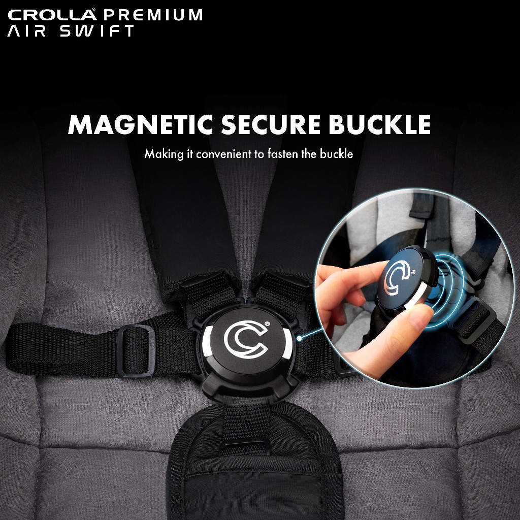 Crolla Premium Air Swift Auto Fold Stroller | Cabin Size | Lightweight ...