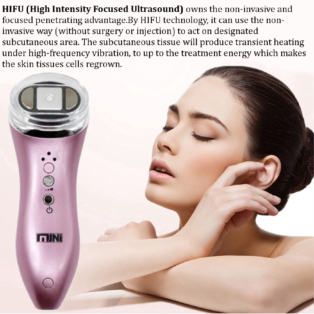 in stock Hlfmall Mini HIFU LED Facial Machine RF Face Lifting Skin ...