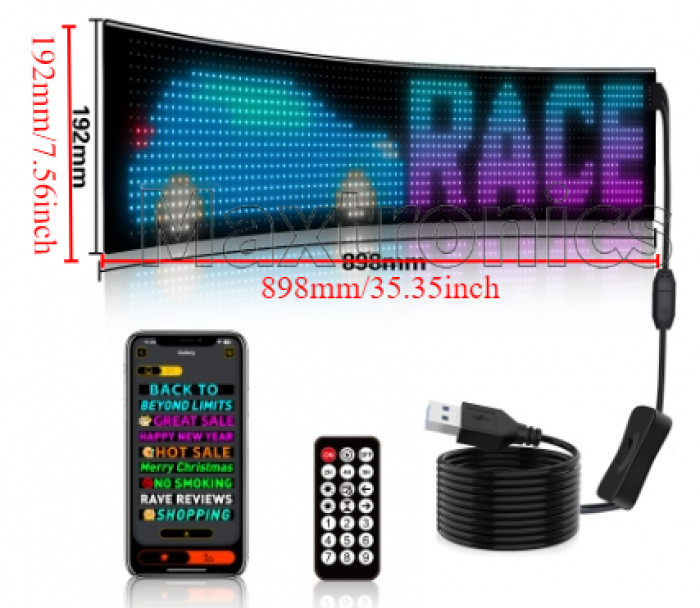 Flashing LED Eye Light Car Flexible LED Signs Eye Panel Flex LED ...