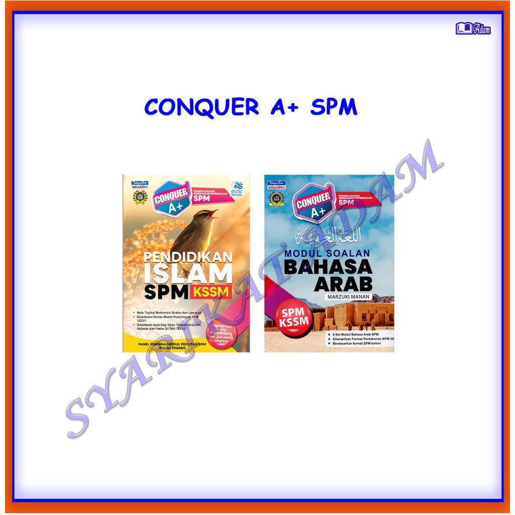 [ADM] BUKU LATIHAN : CONQUER A+ SPM KSSM PENDIDIKAN ISLAM/BAHASA ARAB | Shopee Malaysia