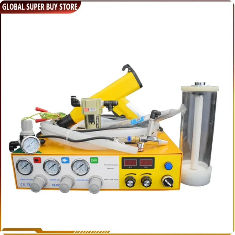 Portable Powder Coating Paint Gun Digital Electrostatic Powder Coating ...
