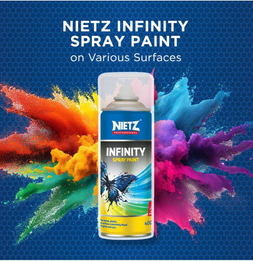 NIETZ INFINITY Aerosol Spray Paint 400ml Petrol Resistant CFC Free Fast ...