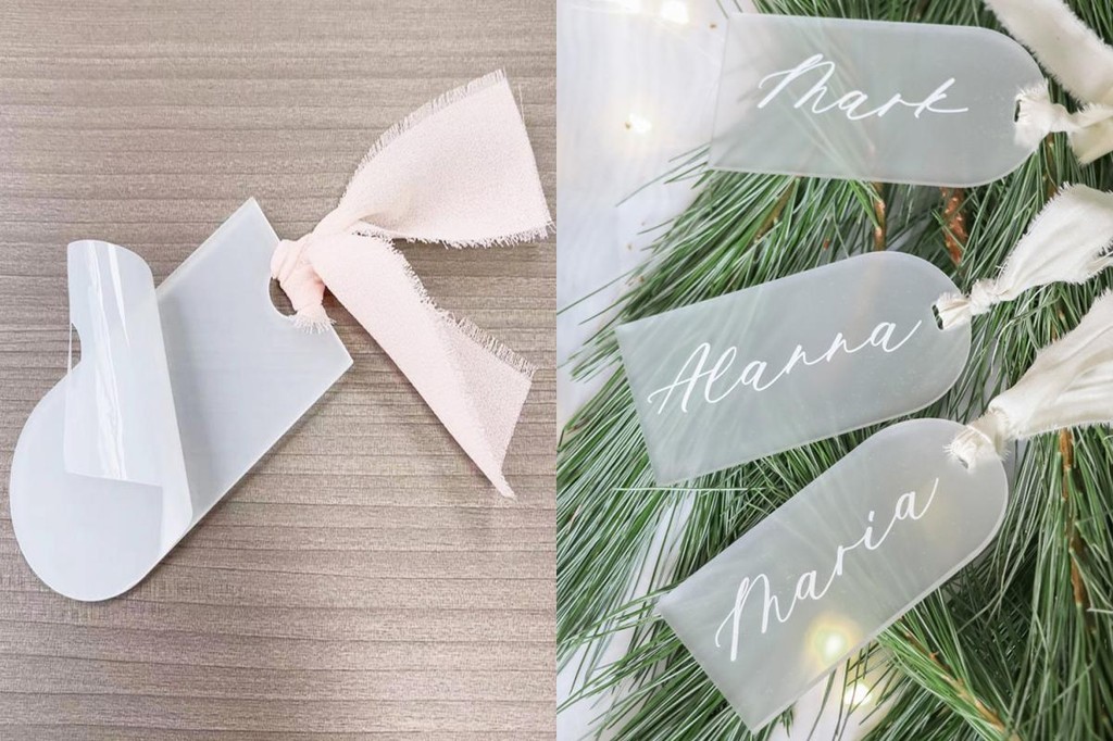 Durable Acrylic Board Acrylic Name Cards 50pcs Elegant Acrylic Place ...