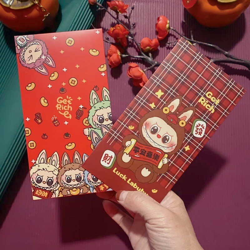 Labubu 2025 Snake Year Cartoon Cute Red Packet Universal Red Envelope ...