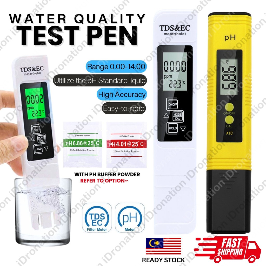 Portable LCD PH Meter Digital LCD Water Purity TDS EC Filter Meter ...