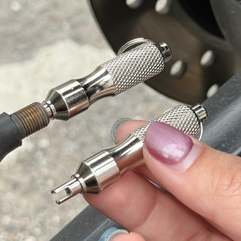 Stainless Steel Keychain Wrench - Portable Valve Core Screwdriver ...