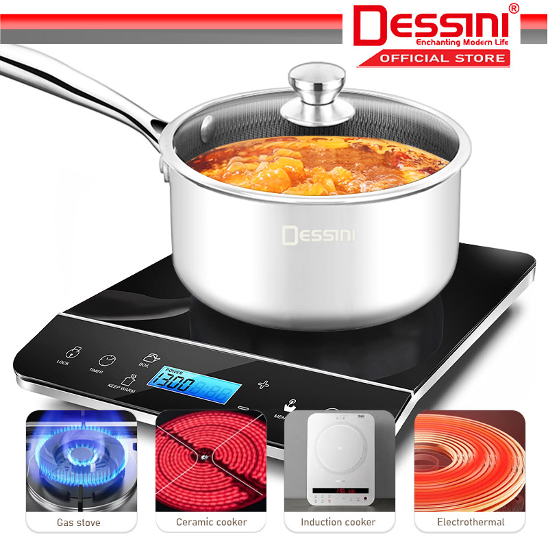 DESSINI ITALY 20CM Honeycomb SUS304 Stainless Steel Sauce Pan Induction ...
