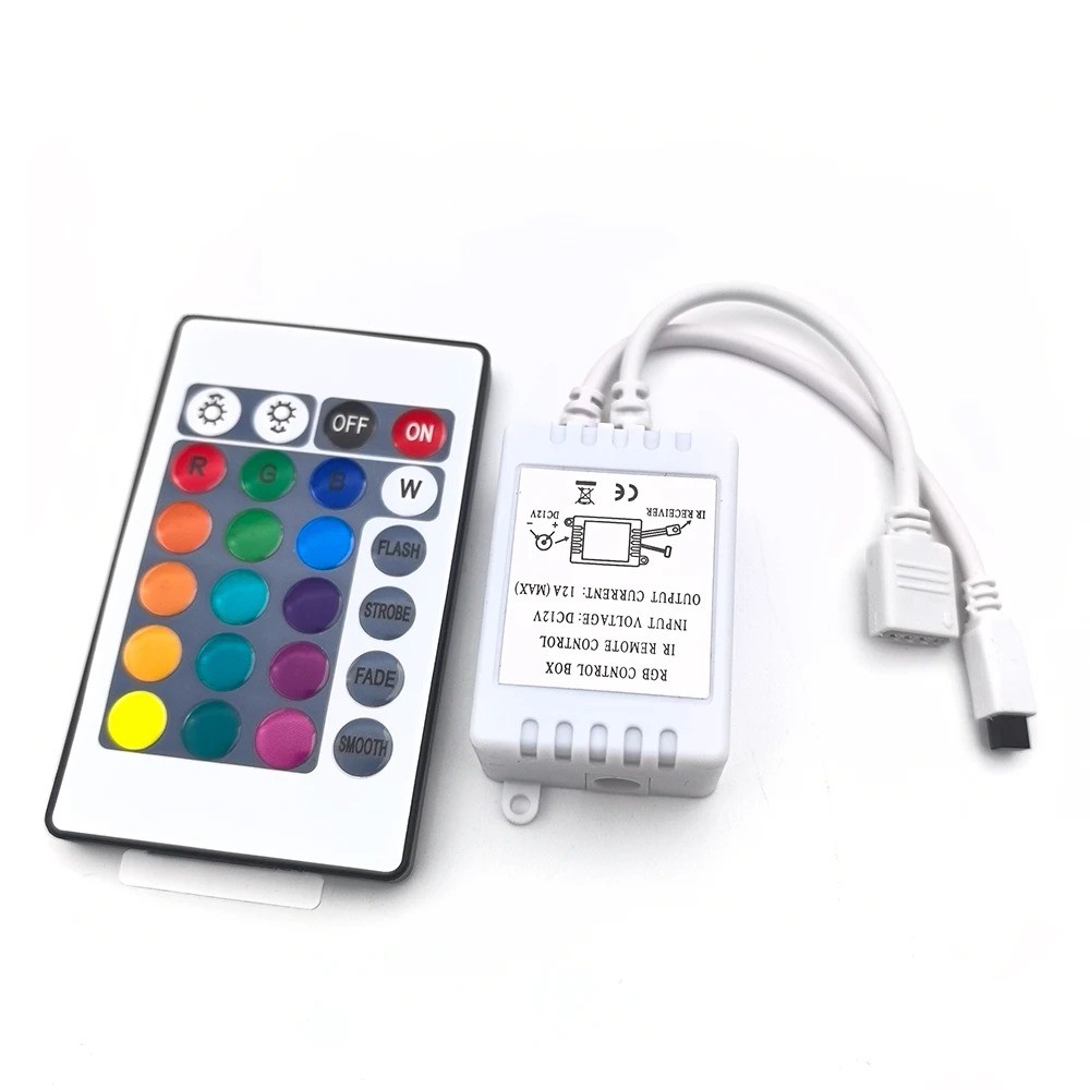 DC12V 24Key Led RGB Control Box IR RF Remote Infrared Wireless ...