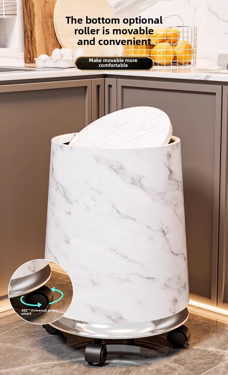 Household Pulley Trash Can Large Capacity High-Value Sanitary Trash Can ...