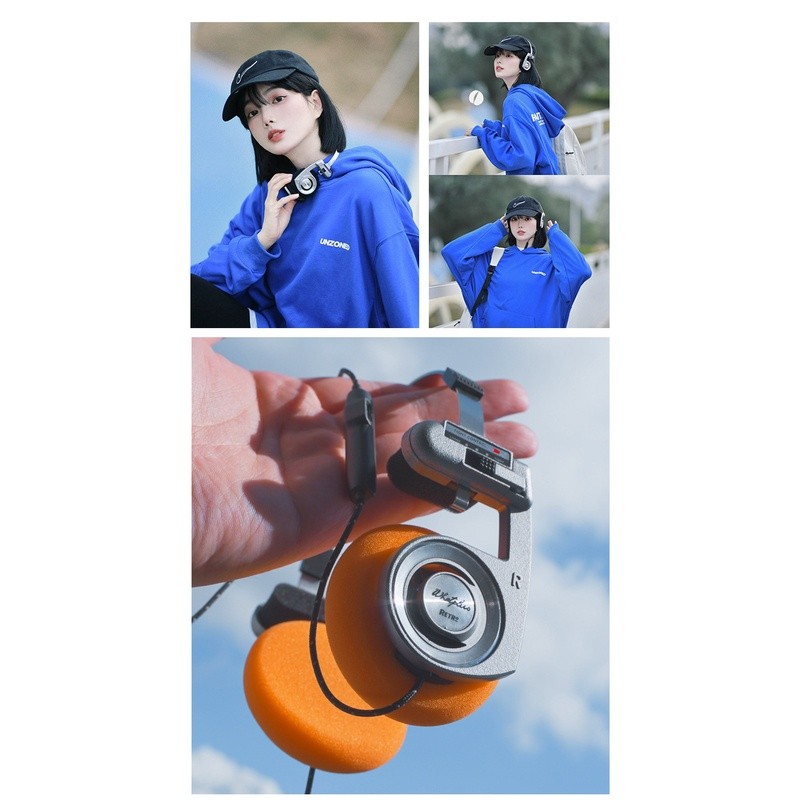 WhatPlus Retro Wireless Headphones Bluetooth 5.2 On-Ear Headphones HIFI ...