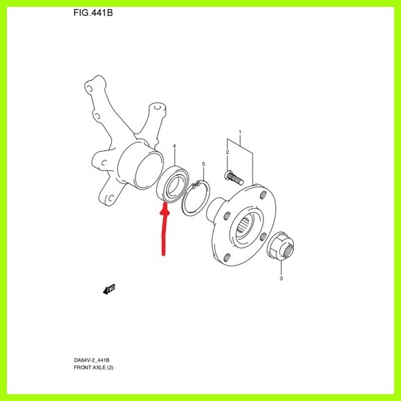 SUZUKI EVERY CARRY DA64V/W DA63T FRONT HUB BEARING 4WD VEHICLES ...