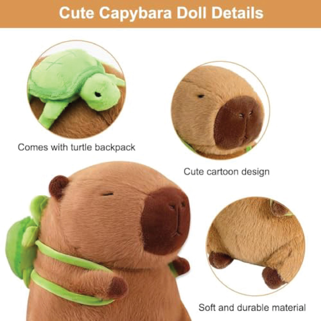 Capybara Plush Hand Band Stuffed Toy Plushie Birthday Gift Capybara ...