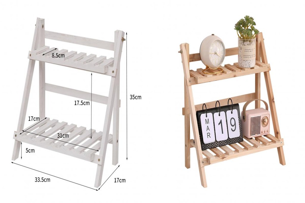AMAR Multifunctional Balcony Plant Stand Compact Ladder Display Stand ...