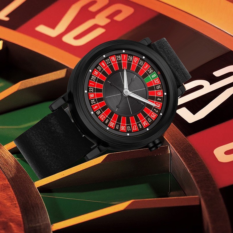 Players Gambling Series Men's Mechanical Watch European Roulette Poker ...
