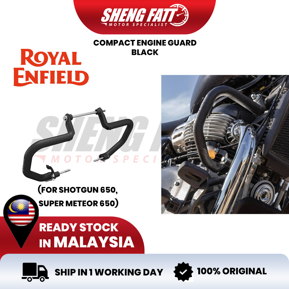 Royal Enfield Compact Engine Guard Black For Shotgun Super Meteor ...