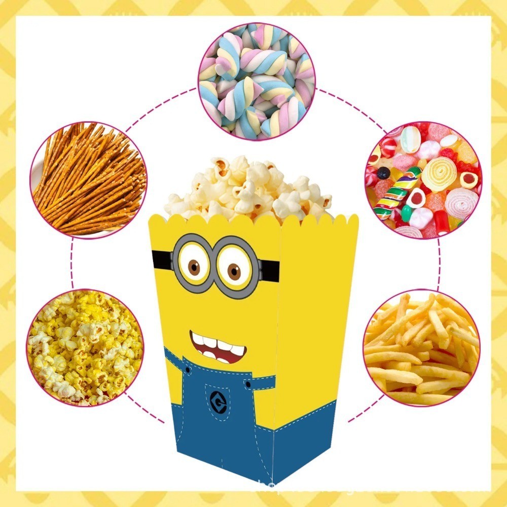 12pc Despicable Me 4 Minions Popcorn Box Paper Snack Packing Candy ...
