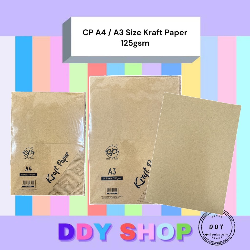 CP A4 / A3 Size Brown Kraft Paper for Printing and Craft | Shopee Malaysia