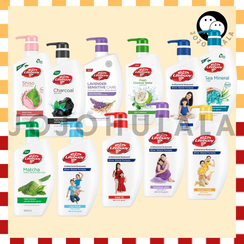 LIFEBUOY Body Wash Shower Sabun Mandi Shower Gel Antibacterial Total 10 ...