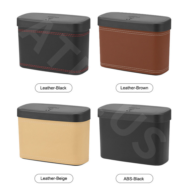Toyota Universal Car Trash Can Leather Hanging Type Dustbin With ...