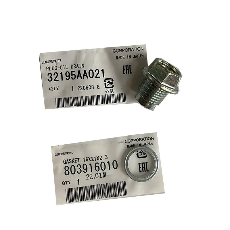 New Genuine Oil Drain Plug & Crush Washer Gasket OEM 32195AA021 ...