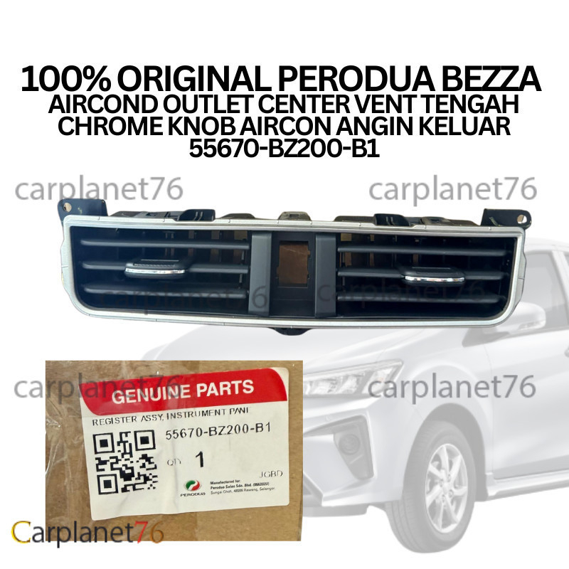 ORIGINAL PERODUA BEZZA AIRCOND OUTLET CENTER VENT CHROME KNOB AIRCON ...