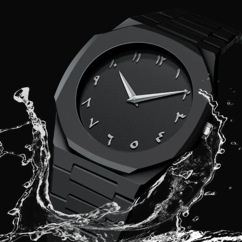 Middle Eastern Arabic Numeral Dial Calendar Business Men's Watch Casual ...