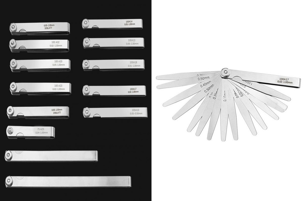 KDCL- Thumb Screw Feeler Gauge Polished Steel Ruler Foldable Feeler ...