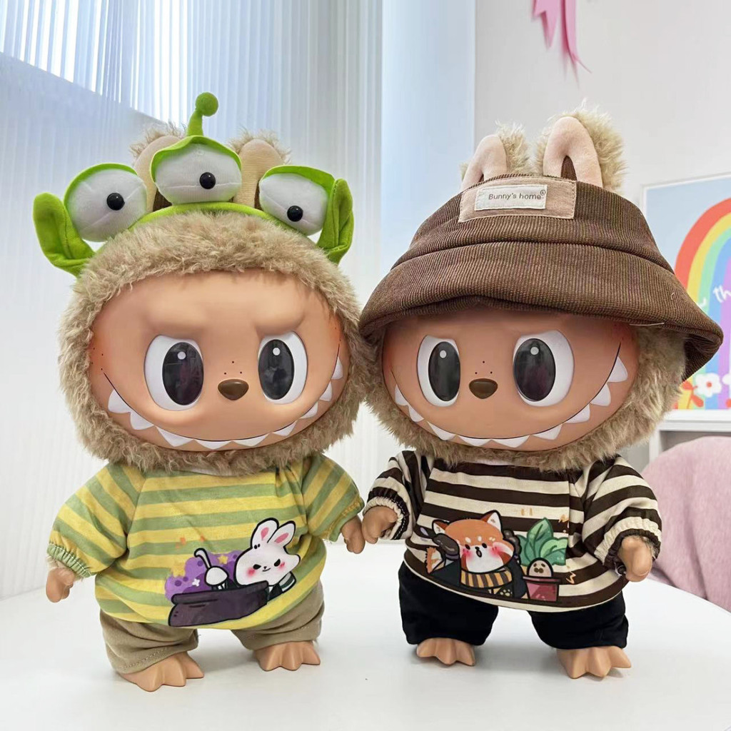 38Cm Labubu Caramel Doll clothes Christmas gifts for kids（Labubu Time ...