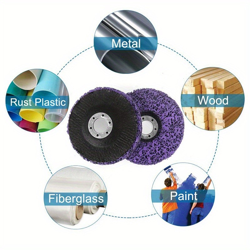 Purple Strip Discs - Rust Remover Wheel for Angle Grinders - Clean and ...