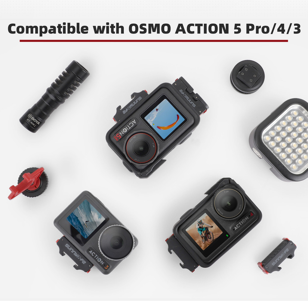 Sunnylife Magnetic Cold Shoe Expansion Kit for DJI OSMO Action 5 Pro ...
