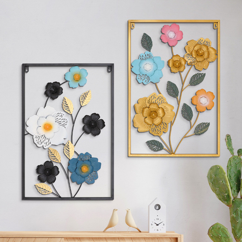 Frame Hiasan Dinding Murah Ruang Tamu Nordic Design Golden Metal Leaf ...