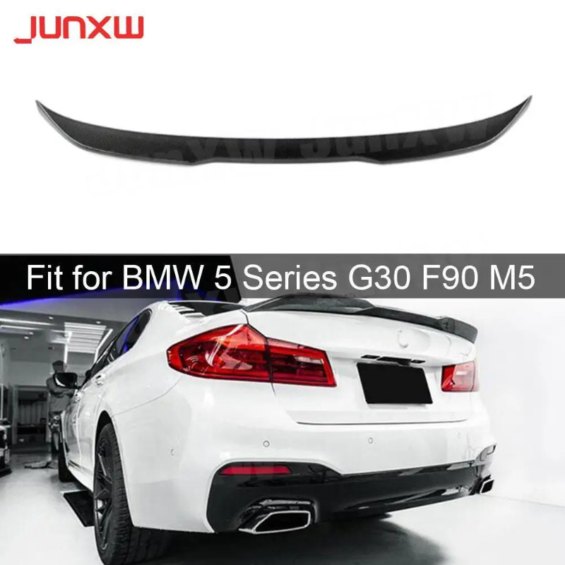Carbon Fiber Rear Spoiler Boot Wings for BMW 5 Series G30 F90 M5 Sedan ...