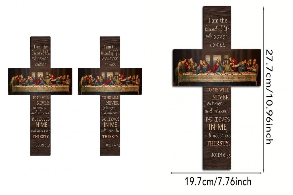 Last Supper Wooden Sign Biblical Scene Wall Art Christian Home Decor ...