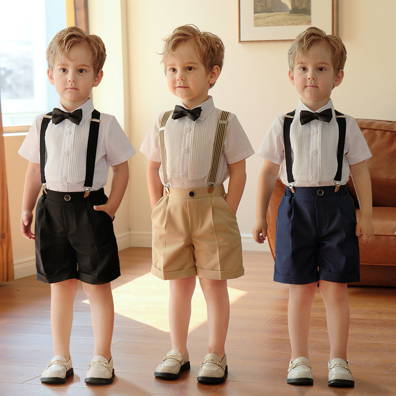 4pcs Formal Attire for Kids Boys Terno Gentlemen Suit Set Wedding Party ...