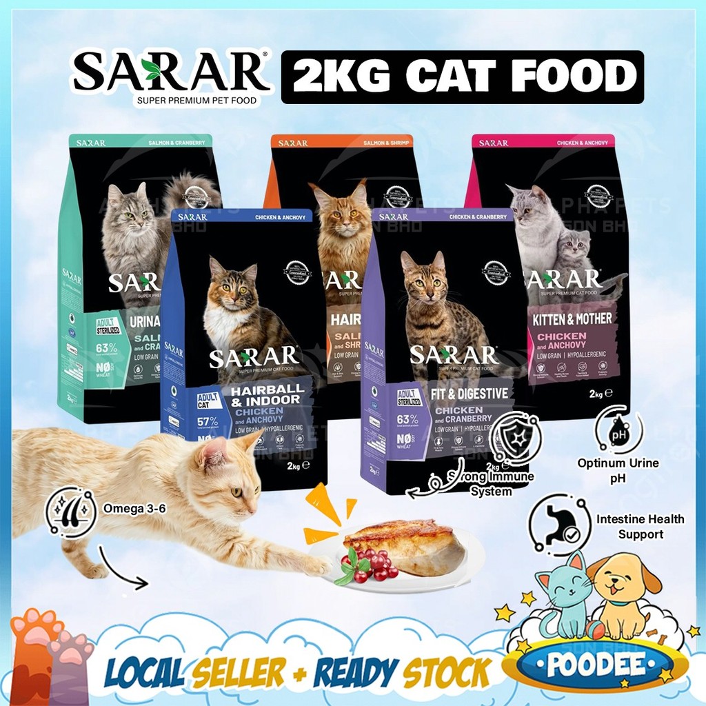 POODEE SARAR 2KG Premium Cat Food Basah Cat Kibbles Dry Food Kitten ...