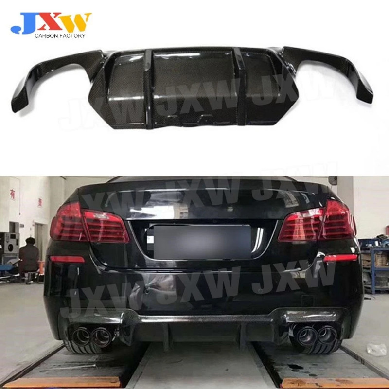 Carbon Fiber Rear Diffuser Lip Spoiler For BMW 5 Series F10 M5 Sedan ...
