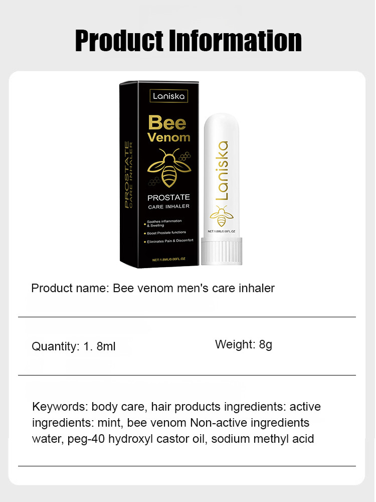 Men's Daily Inhaler Enhance Body Vitality Comfort Care Bee Venom ...