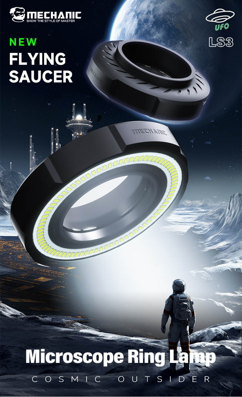 Original Mechanic LS3 Microscope ring lamp 7W light source LED tri-color multi-level brightness ...