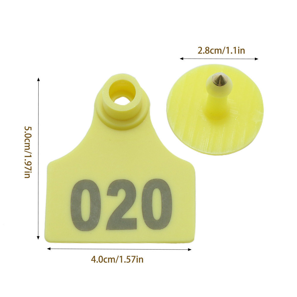 100Pcs Large Plastic Livestock Ear Tags Cattle Pig Ear Tag Set with ...