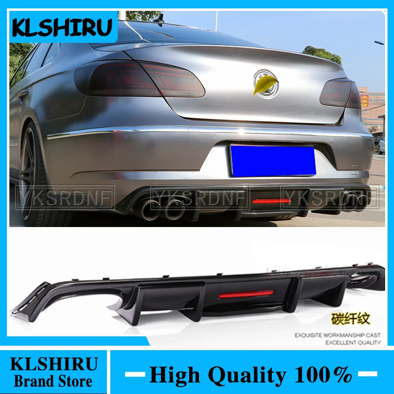 Carbon Fiber Rear Lip With LED Light for Volkswagen Passat CC VW CC ...