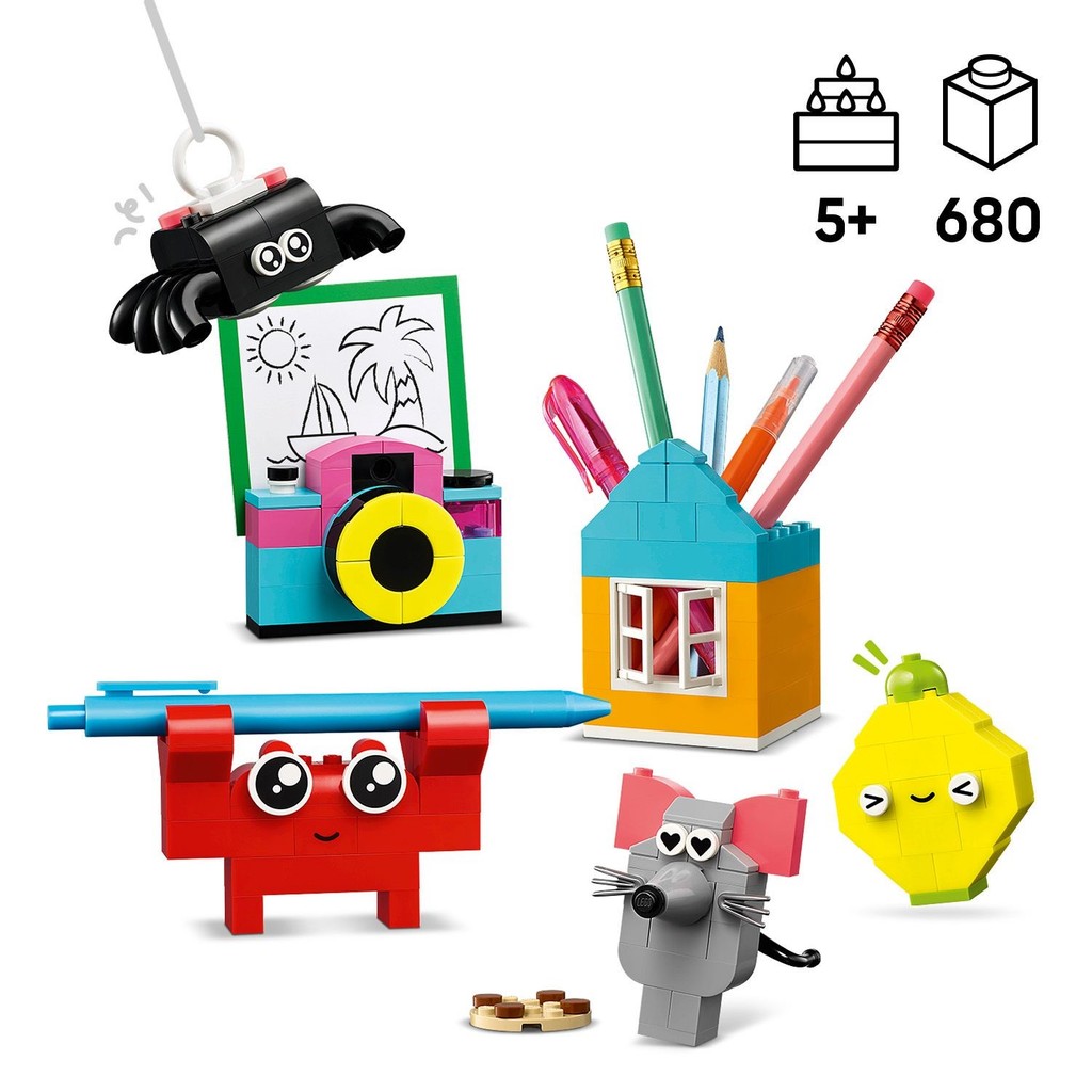 LEGO 11042 LEGO Classic Creative Happy Box Building Toy Set (680 Pieces ...