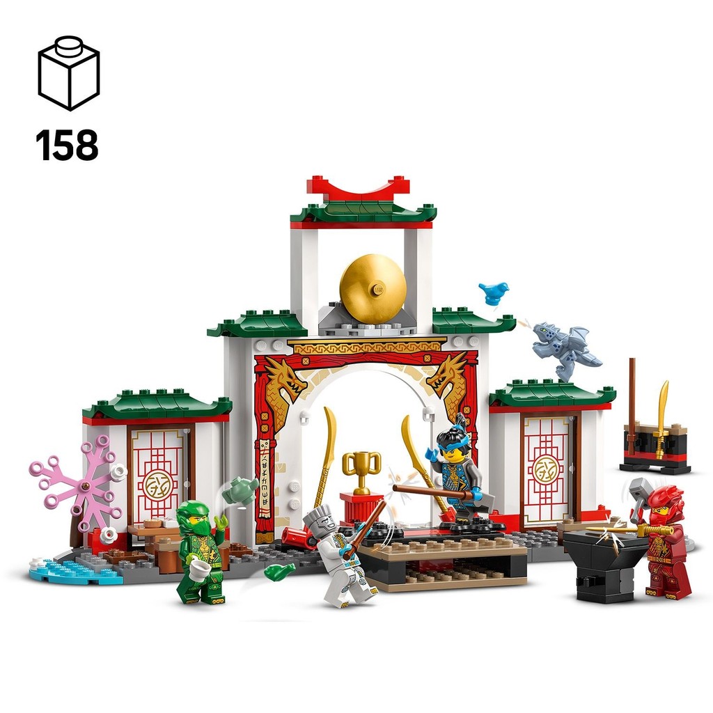 LEGO 71831 Ninjago Ninja Spinjitzu Temple Building Toy Set (158 Pieces ...
