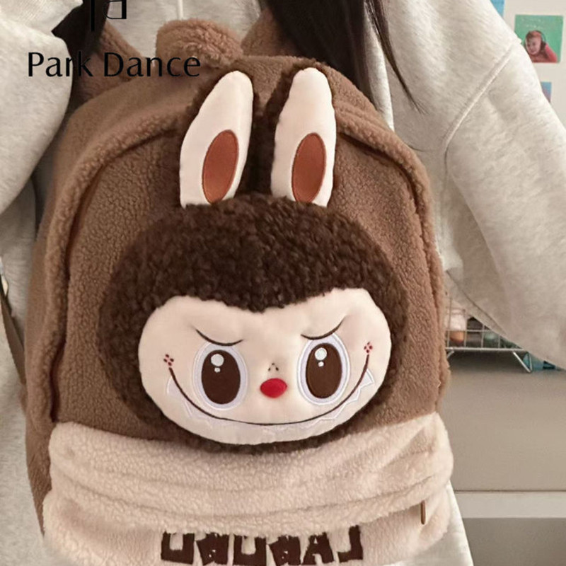New Cartoon labubu Backpack labubu Doll Large Capacity Backpack Female ...