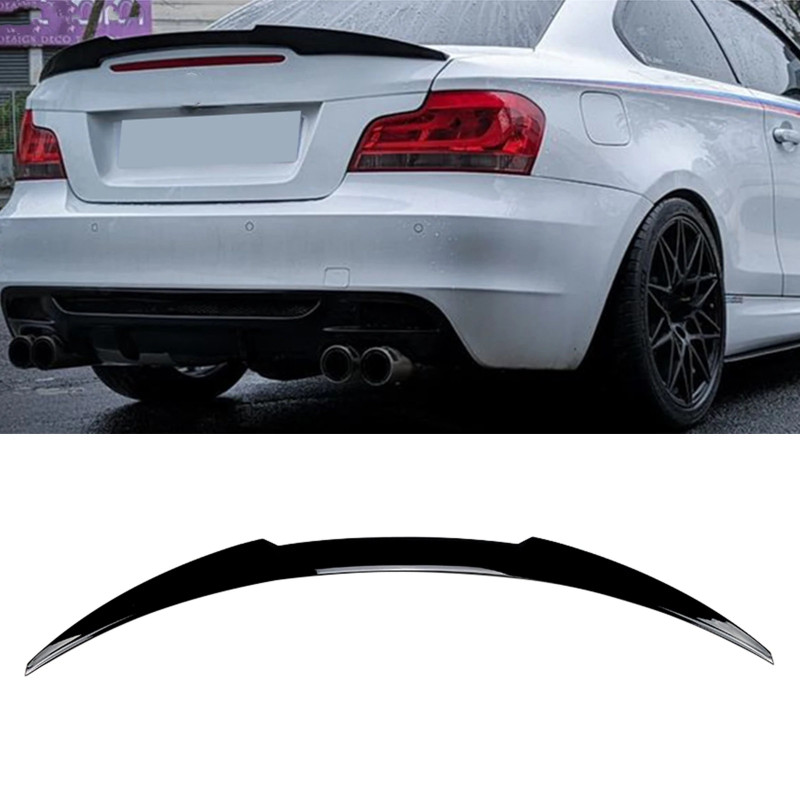 Carbon Fiber Look/Gloss Black Rear Trunk Lid Spoiler Wing Lip For BMW 1 ...