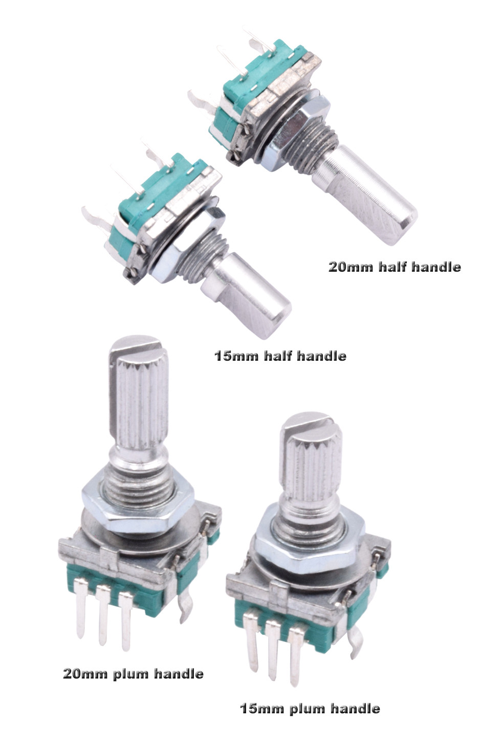 5/2pcs EC11 Encoder with Switch 20 Position Incremental 360 Rotary ...