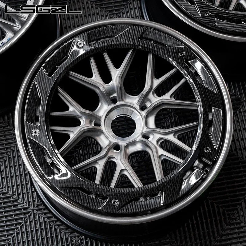 Carbon Fiber Wheel 20 22 24 26 Inch Car Wheel Black 5x114.3 5x120 5x130 ...